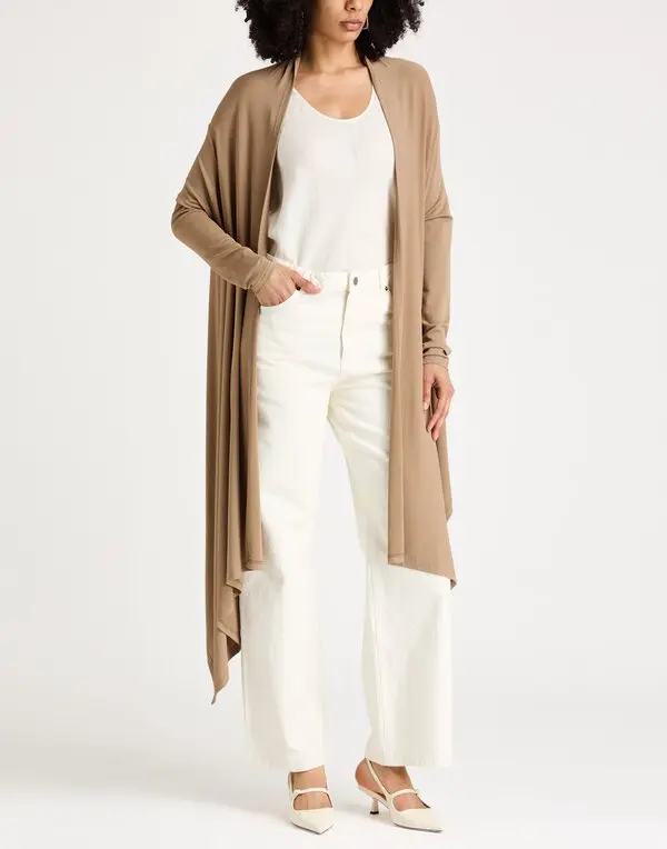 Wolford The Wrap Cardigan Cardigan Sand Size Viscose, Polyamide, Elastane - Grey