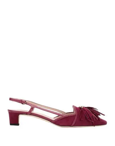 TOD'S Slingback Pumps With Tassels - Garnet