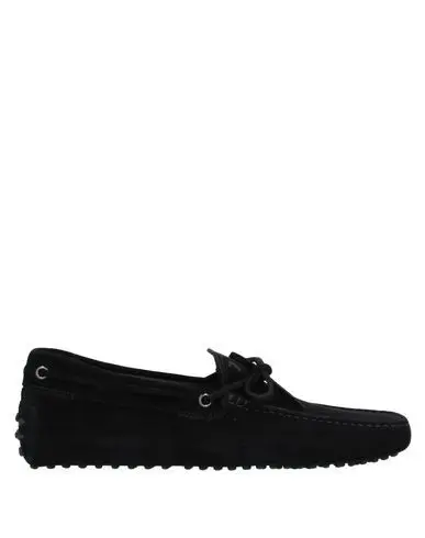 TOD'S Suede Driving Loafers - Black