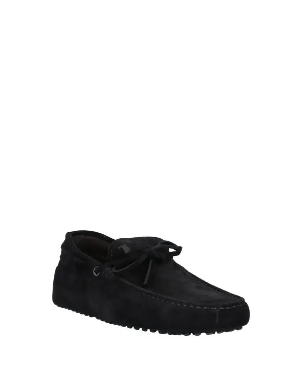 TOD'S Suede Driving Loafers - Black
