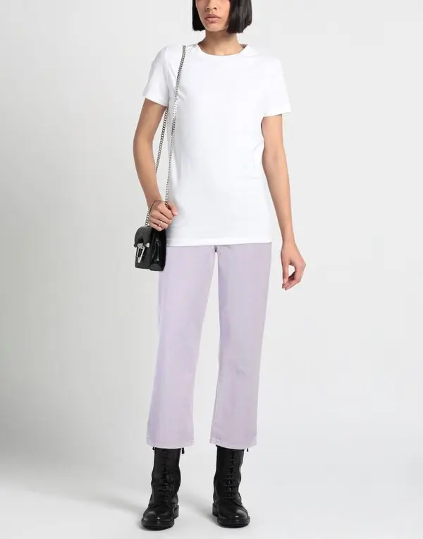 Pinko High-waisted Straight Leg Gabardine Pants - Purple