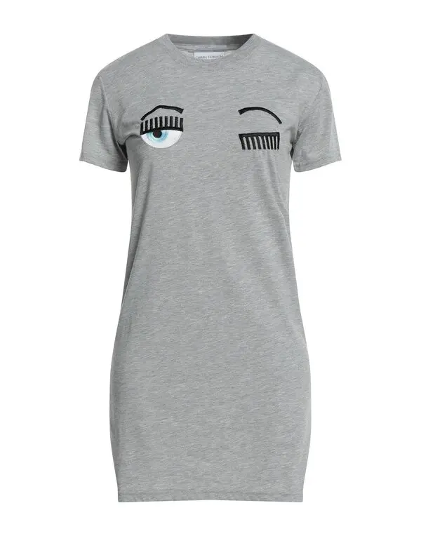 CHIARA FERRAGNI Mini T-shirt Dress - Grey