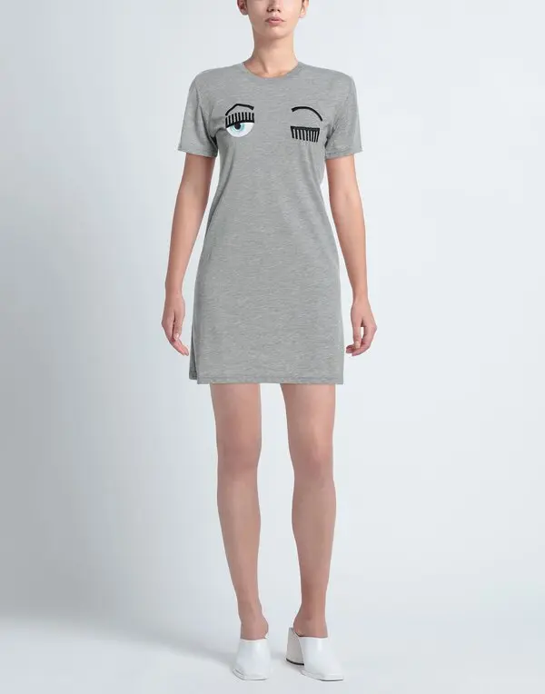 CHIARA FERRAGNI Mini T-shirt Dress - Grey