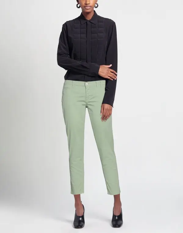 JACOB COHЁN Tapered Cotton Stretch Pants - Sage Green