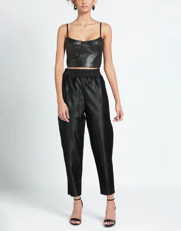 Pinko Tapered Coated Pants - Black