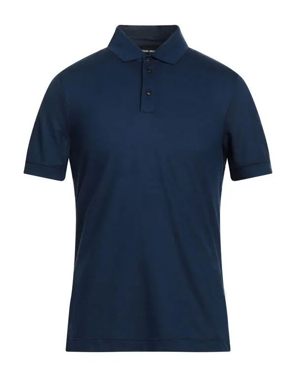 Giorgio Armani Polo Shirt Brick Size Virgin Wool, Wool - Dark Blue