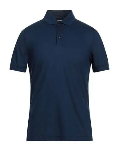 Giorgio Armani Polo Shirt Brick Size Virgin Wool, Wool - Dark Blue