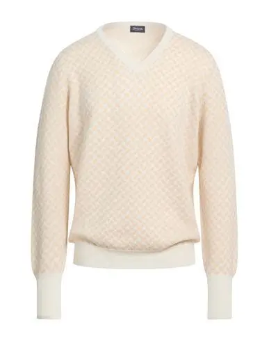 DRUMOHR Jacquard Knit Cashmere Sweater - White