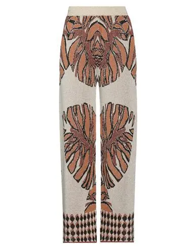 KAOS Floral Design Pants - Beige