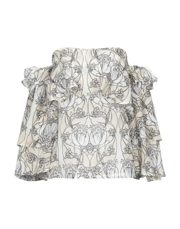 Erika Cavallini Ruched Floral-print Top