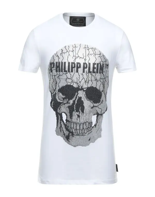 Philipp Plein T-shirt Size Cotton, Abs Acrylonitrile Butadiene Styrene - White