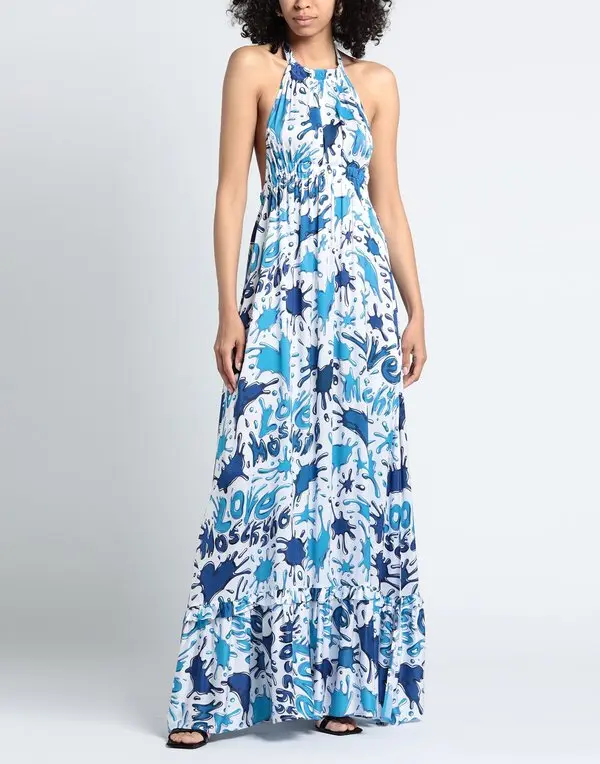 Moschino Maxi Flared Dress - Blue