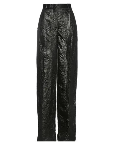 MSGM Wide-leg Crinkled Pants - Black