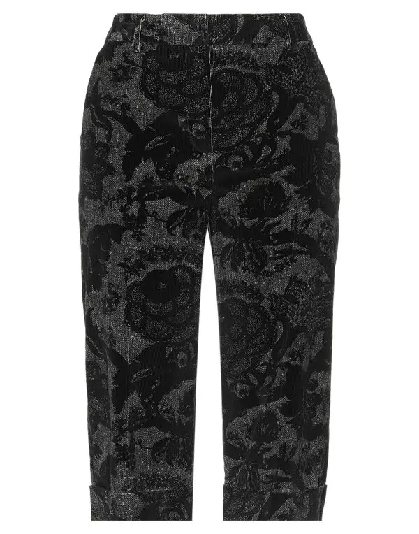 PT TORINO Velvet Floral High Waisted Straight Leg Pants