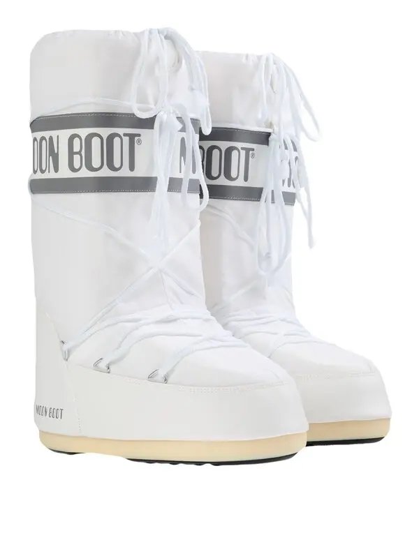 Moon Boot Nylon Boots With Brand Logo - White