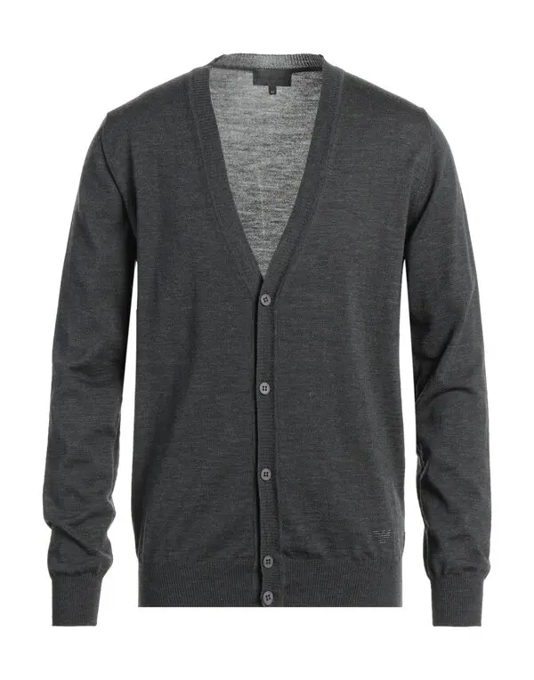 Emporio Armani Virgin Wool Cardigan - Steel Grey