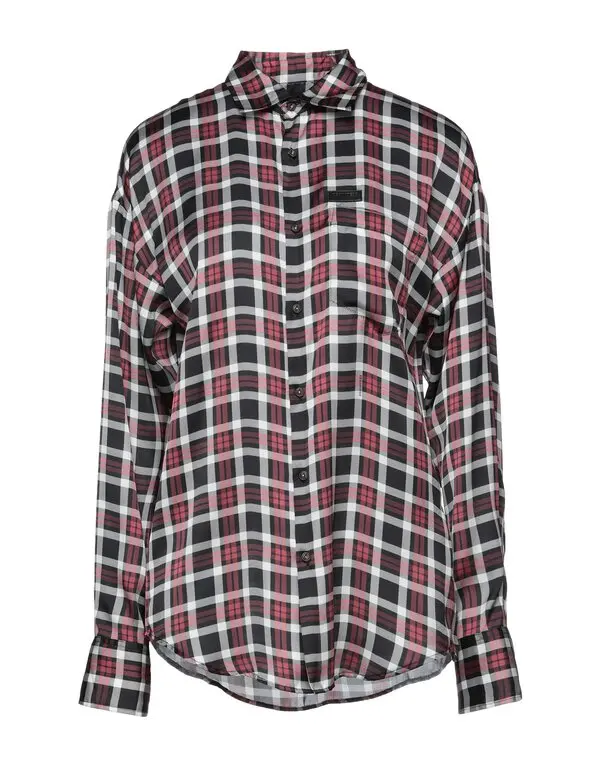 Dsquared2 Tartan Satin Shirt - Brick