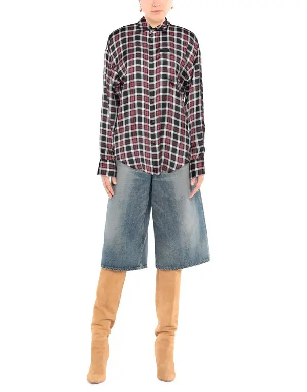 Dsquared2 Tartan Satin Shirt - Brick