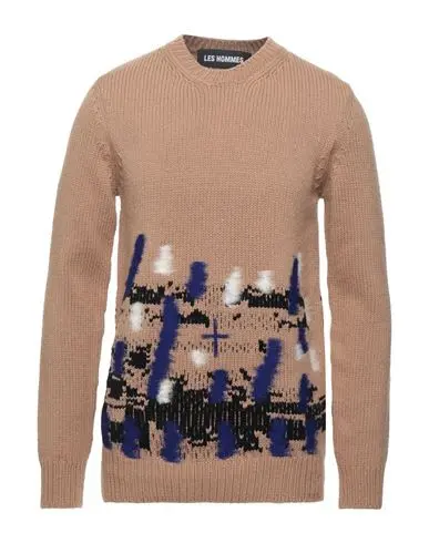 LES HOMMES Sweater In Virgin Wool - Beige