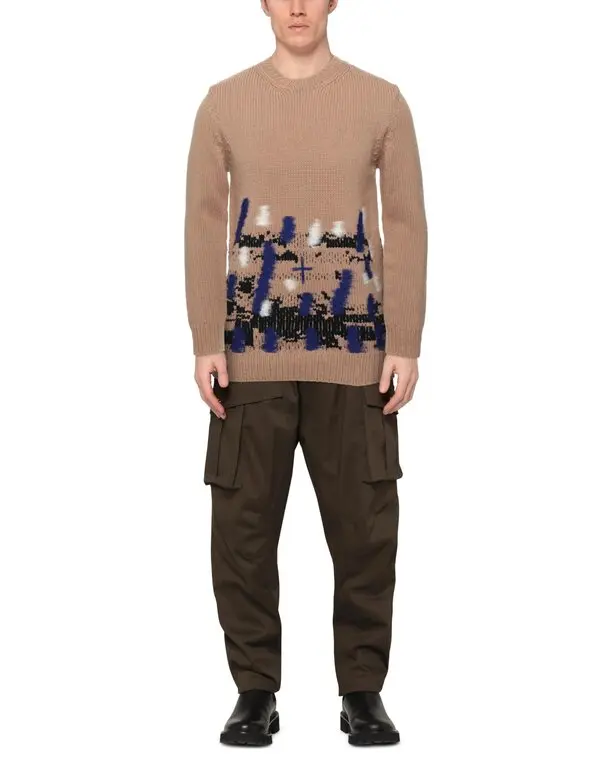 LES HOMMES Sweater In Virgin Wool - Beige