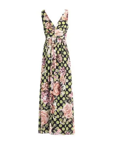 SPAGO DONNA Floral-print Maxi Dress - Black