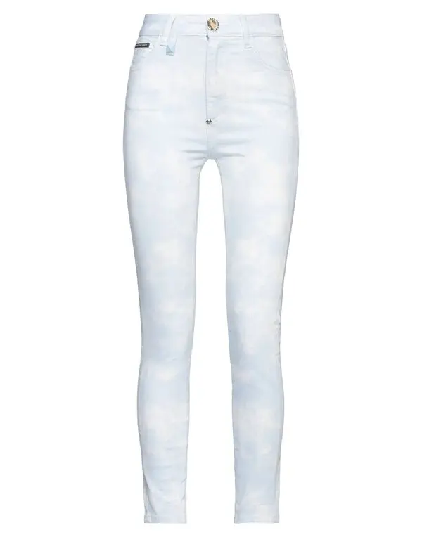 Philipp Plein Light Cotton Skinny Jeans - Sky Blue