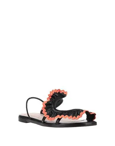 Red Valentino Leather Sandals - Black