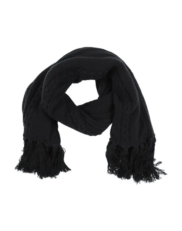 LES HOMMES Scarf Virgin Wool - Black