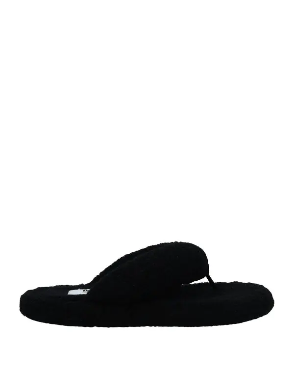 MAISON MARGIELA Thong Sandals With Textile Fibers - Black