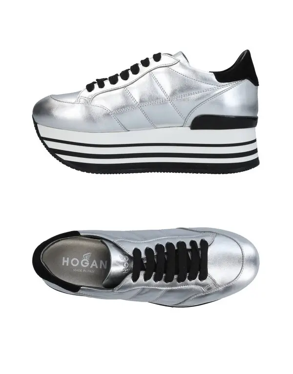 Hogan Leather Low-top Sneakers - Silver