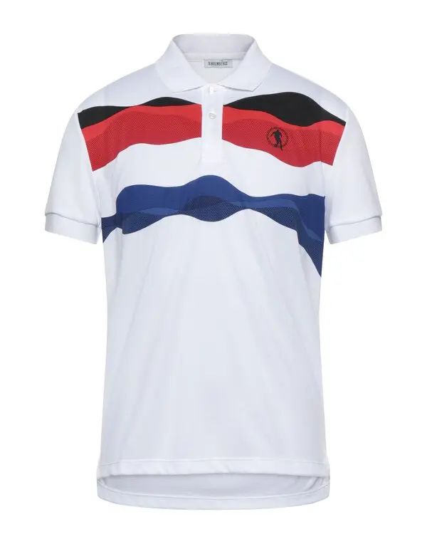 BIKKEMBERGS Polo Shirt Size Polyester, Elastane