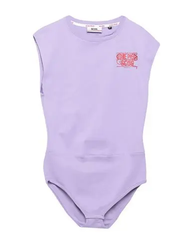 Gcds Cotton Jersey Bodysuit - Purple