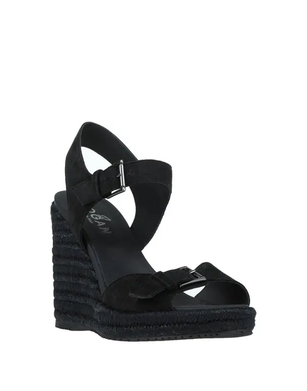 Hogan Leather Espadrille Sandals