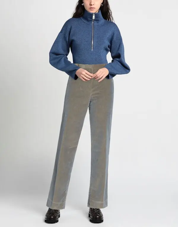Beatrice B Striped Corduroy Pants - Grey
