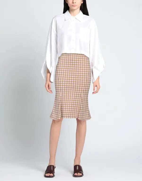 Marni Houndstooth Midi Skirt - Pink
