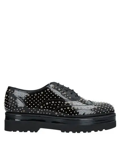 Hogan Lace-up Shoes In Patent Leather With Stud Embellishments