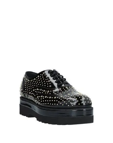 Hogan Lace-up Shoes In Patent Leather With Stud Embellishments