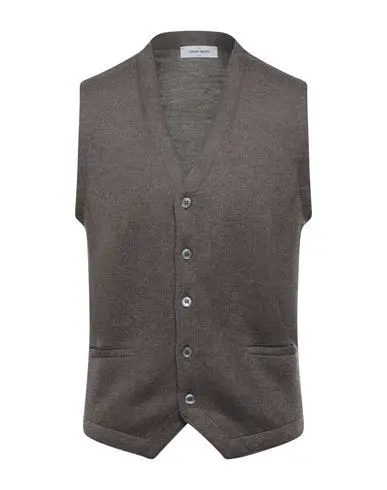 GRAN SASSO Lightweight Virgin Wool Cardigan Vest - Grey