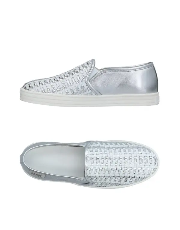 Hogan Rebel Leather Sneakers - Silver