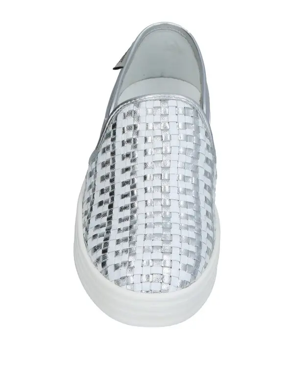 Hogan Rebel Leather Sneakers - Silver