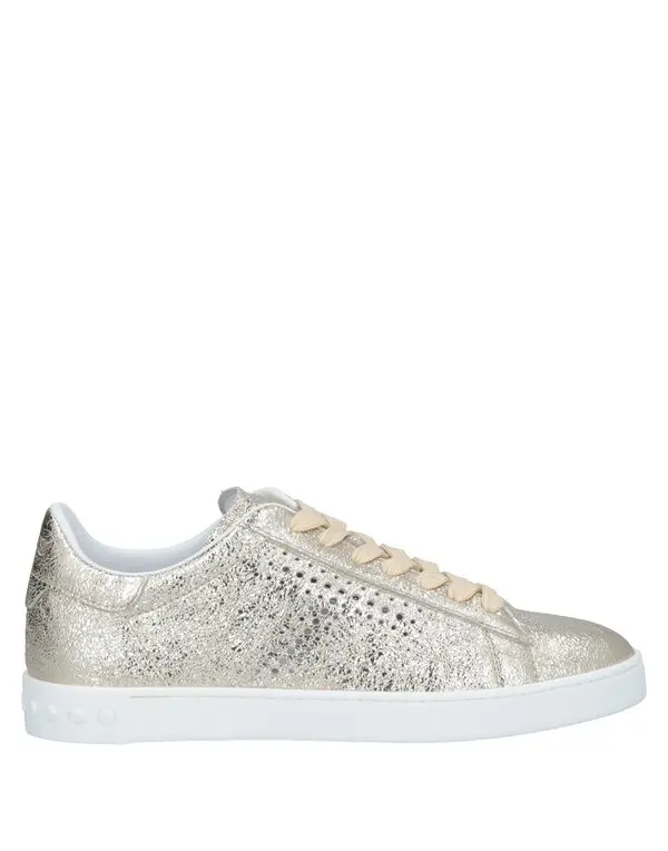 TOD'S Laminated Leather Sneakers - Grey