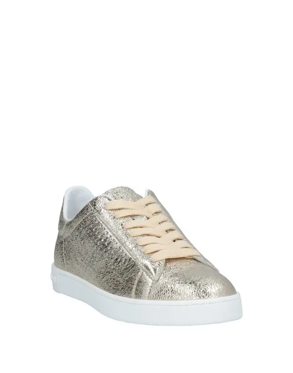 TOD'S Laminated Leather Sneakers - Grey