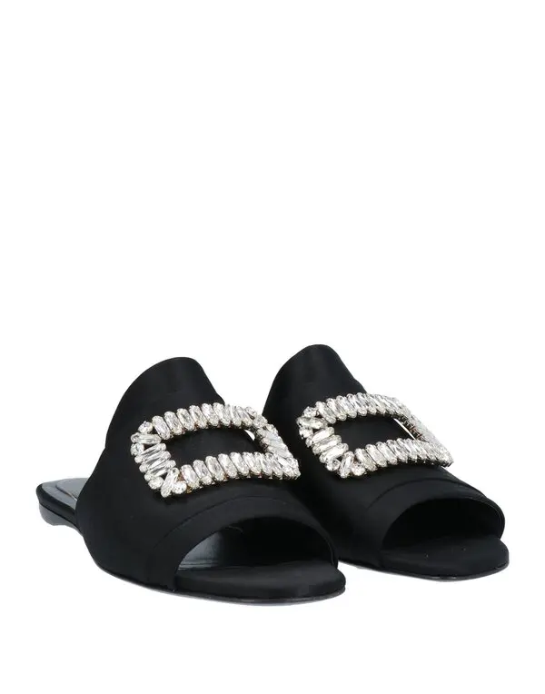 ROGER VIVIER Textile Fibers Sandals - Black