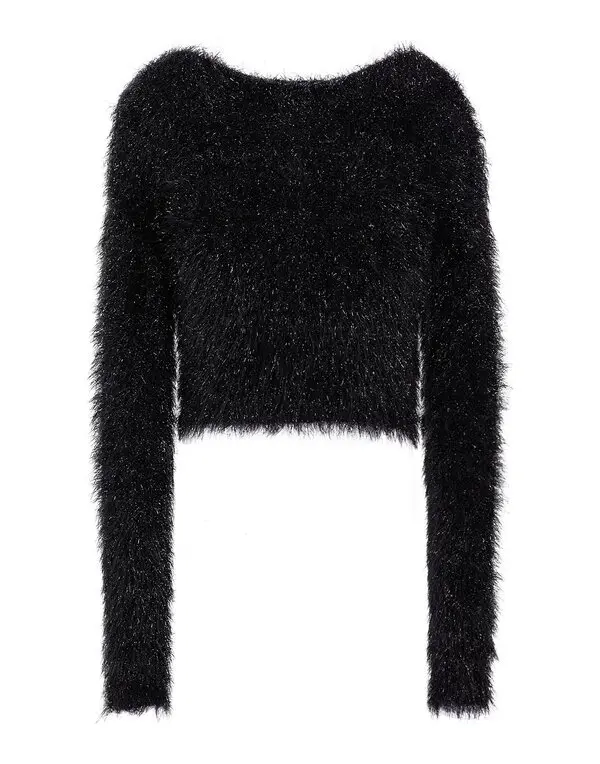 8 BY YOOX Knit Crop Top Sweater - Black