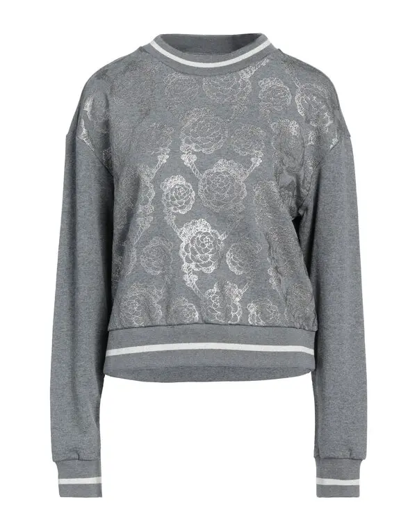 TRUSSARDI Floral Print Lamé Sweatshirt