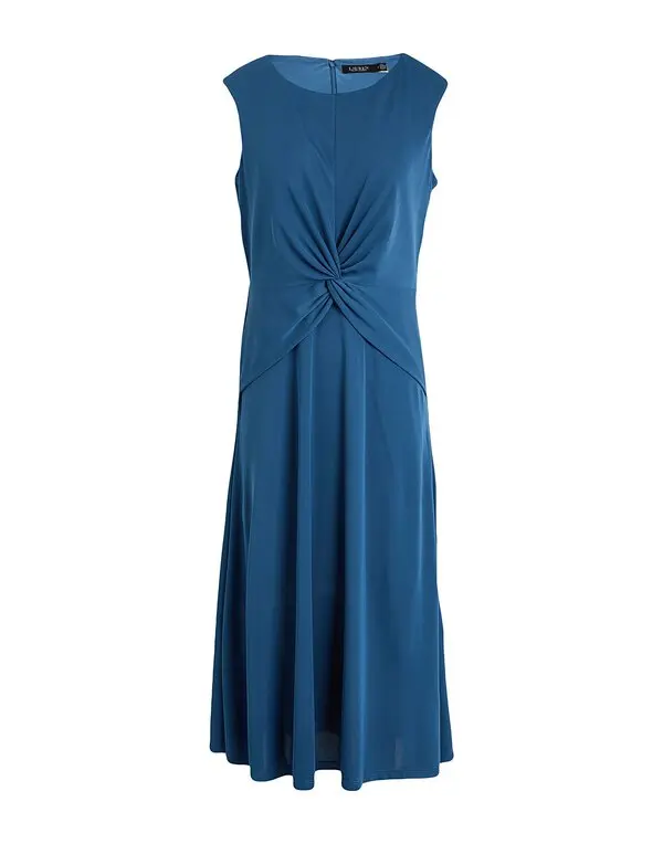 Ralph Lauren Twist-front Jersey Midi Dress - Blue
