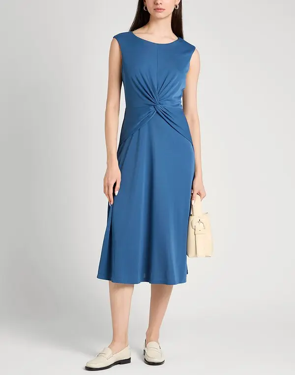 Ralph Lauren Twist-front Jersey Midi Dress - Blue