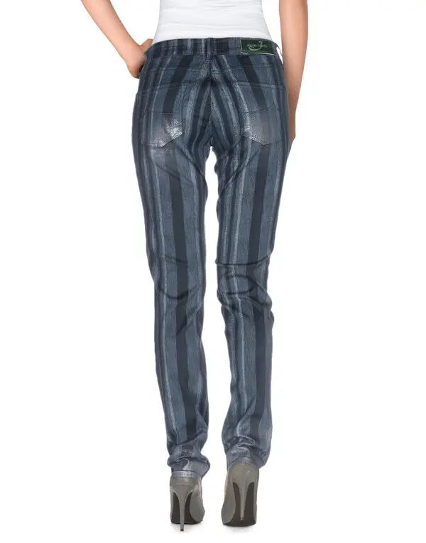 JACOB COHЁN Striped Straight Leg Pants - Grey