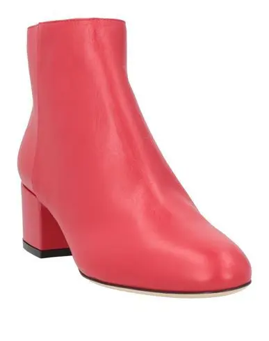 SERGIO ROSSI Ankle Boots In Leather - Red