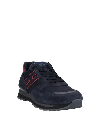 Hogan Sneakers In Leather And Textile Fibers - Blue